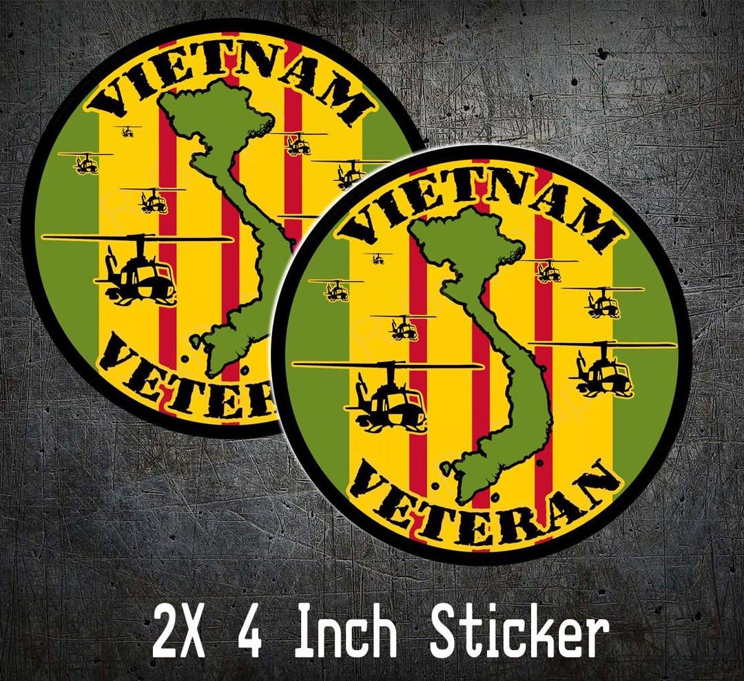Vietnam Veteran UH-1 Huey Helicopter Decal - Etsy