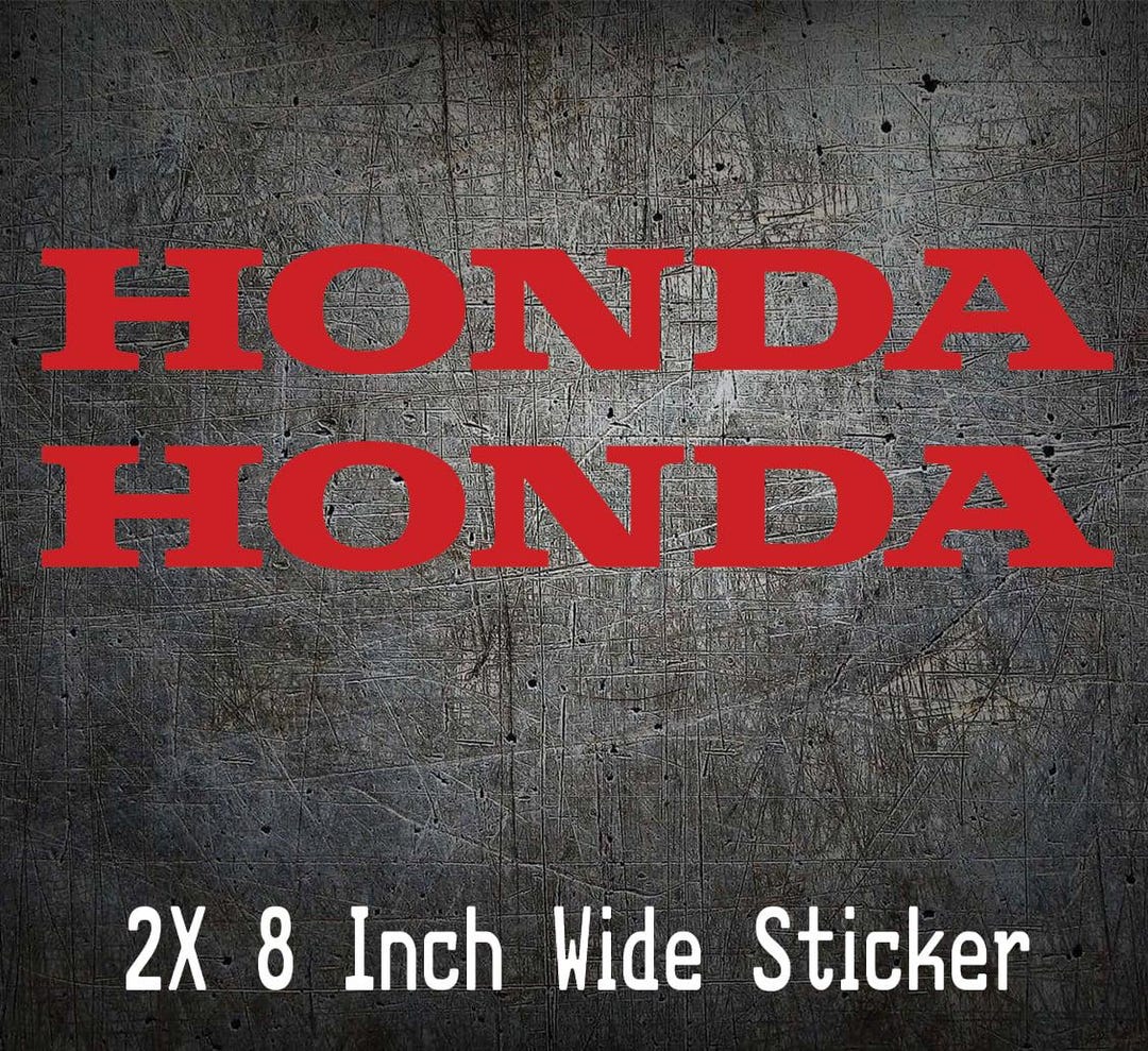 2 Red HONDA Vinyl Decals JDM Racing Car Fits Accord Civic Type R ...