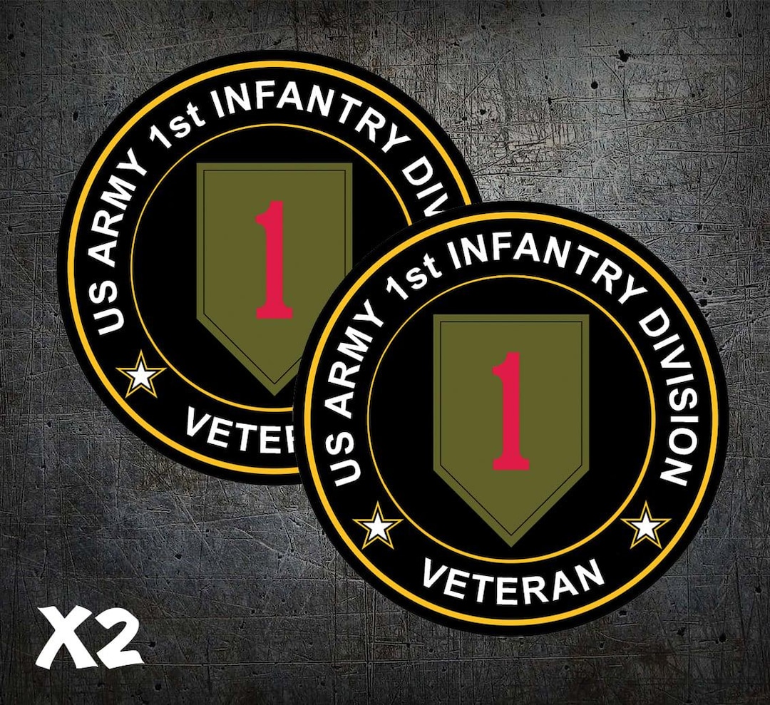 1st Infantry Division Veteran 4in BIG RED ONE Army WW2 Vietnam War ...
