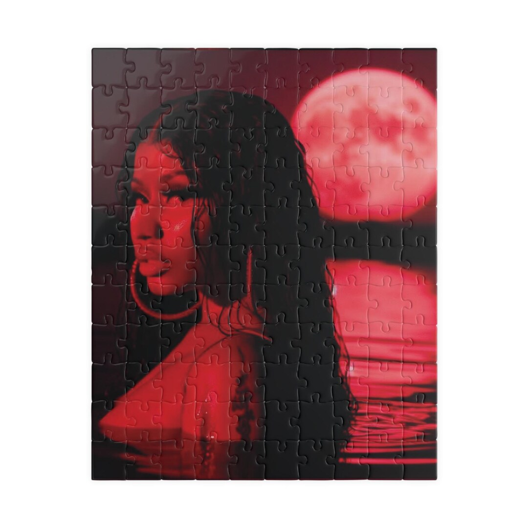 Nicki Barbz Fan Gift Red Moon Portrait Puzzle 520 Piece - Etsy