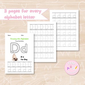 Uppercase Lowercase Alphabet Tracing Worksheets, 78 Printable Preschool ...