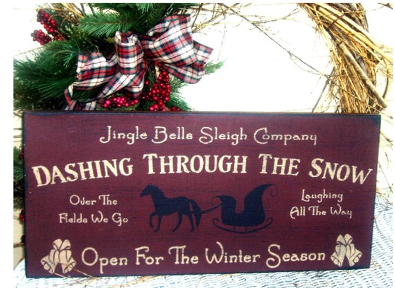 Items similar to Jingle Bells Sleigh Company Dashing through the snow ...