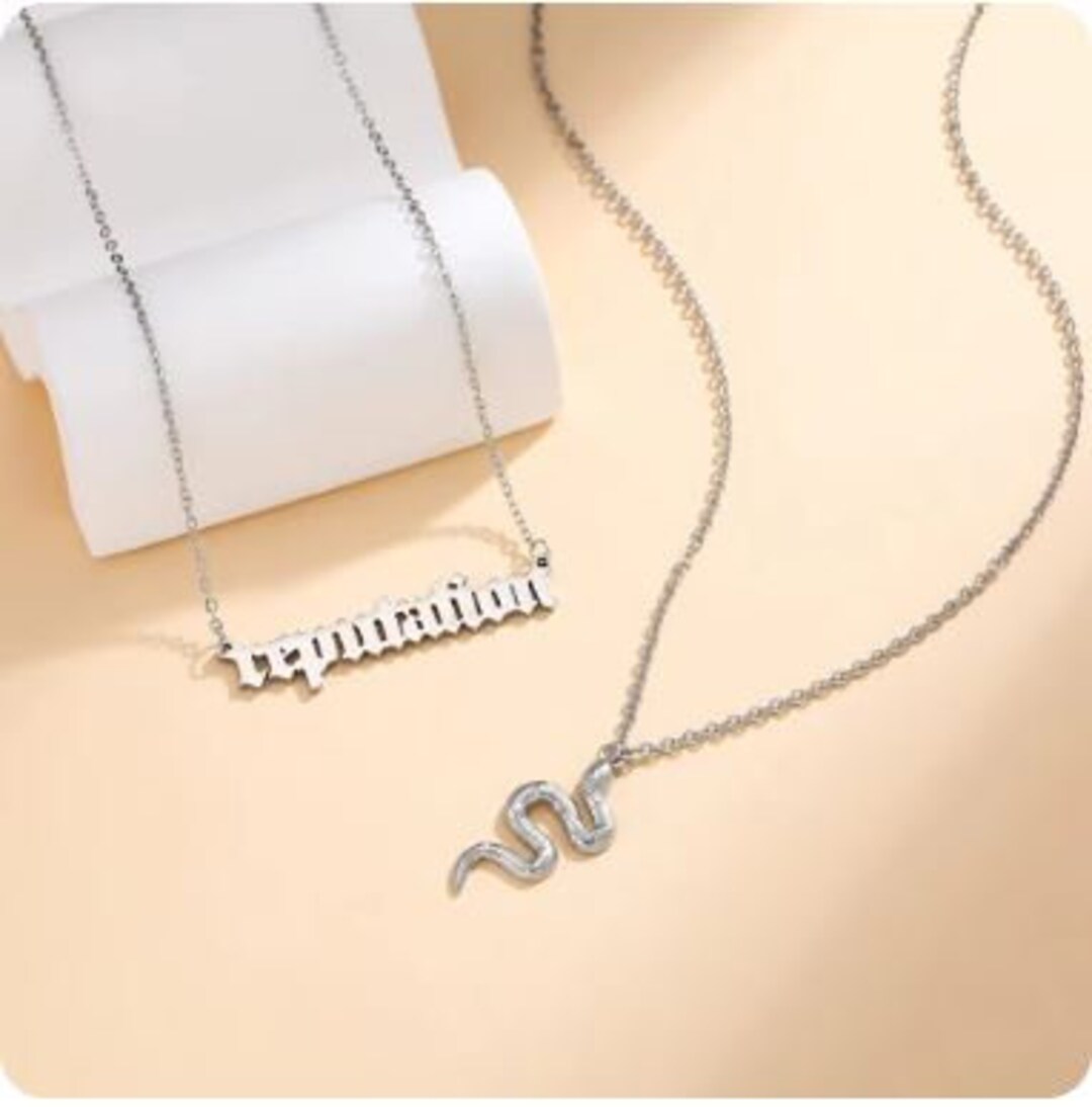 Necklace Double Pendant Jewelry, Reputation Jewelry, Taylor Swift Merch ...