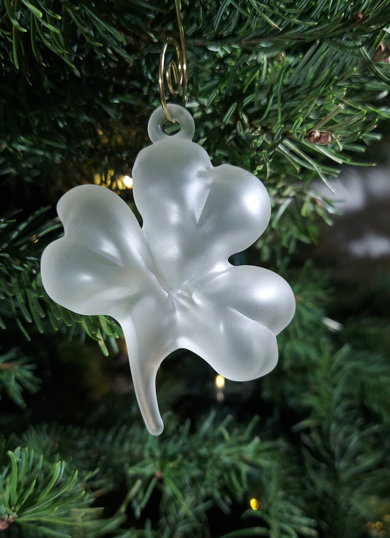 Blown Glass Three Leaf Clover Ornament - Etsy