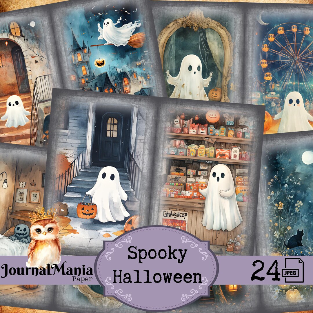 Creepy Halloween Junk Journal, Spooky Halloween Printable Horrors ...