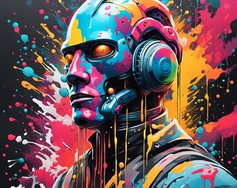 Chat AI Crazy Digital Art Print Wall Art AI Generated AI Art Digital ...