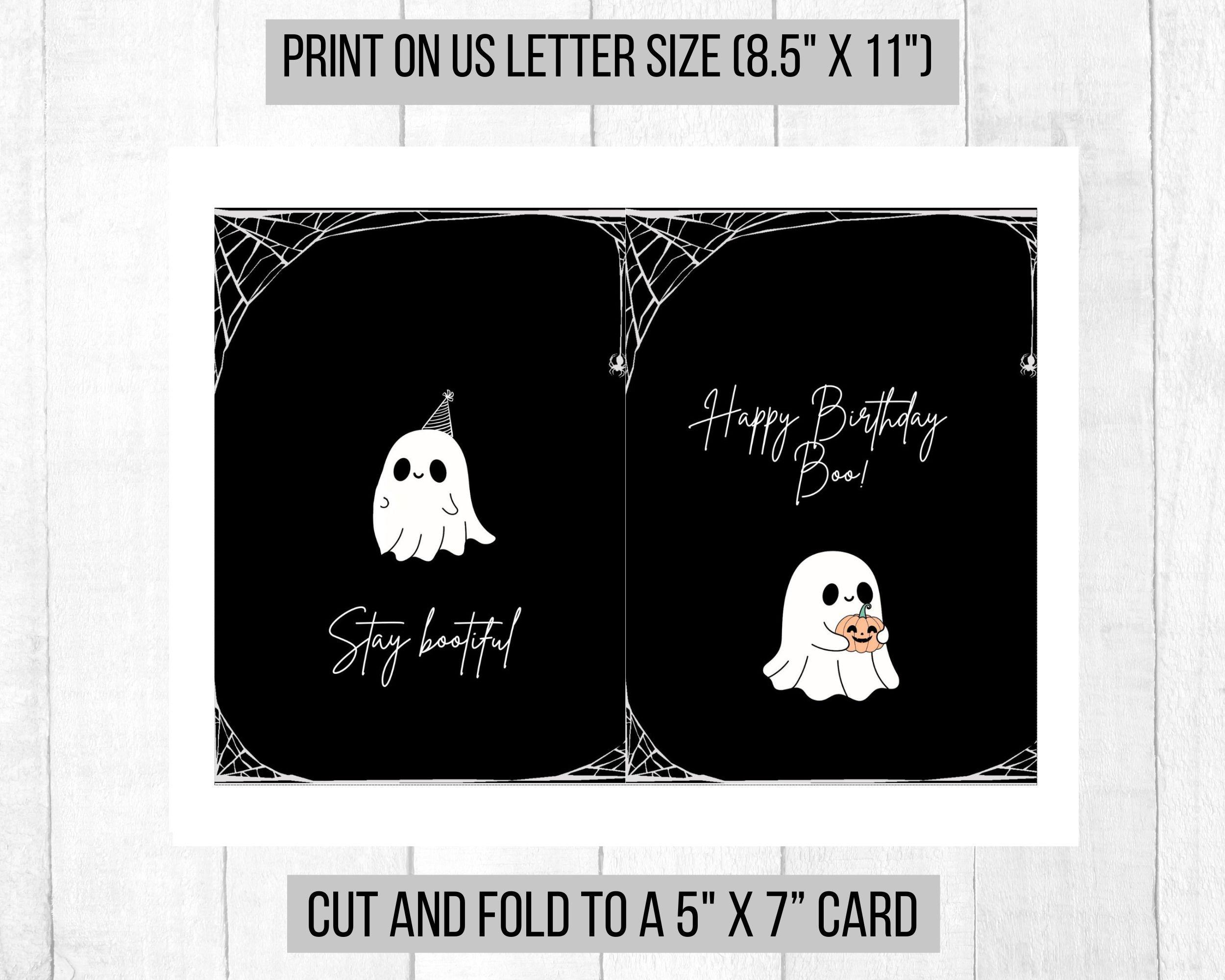 Happy Birthday Boo Printable Card - Etsy