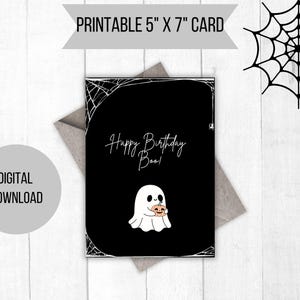 Happy Birthday Boo Printable Card - Etsy