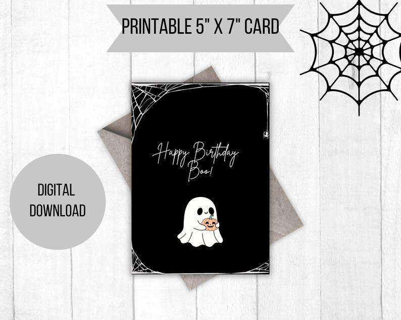 Happy Birthday Boo Printable Card - Etsy