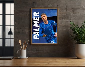 Cole Palmer Poster 2025, Chelsea FC, Soccer Poster, Soccer Gift ...