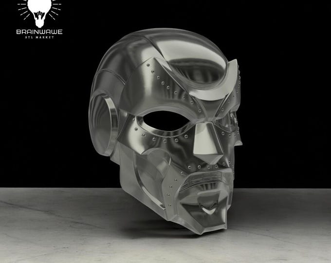 Metallic Dr Doom Sci Fi Villain Cosplay Costume Halloween Mask - Etsy