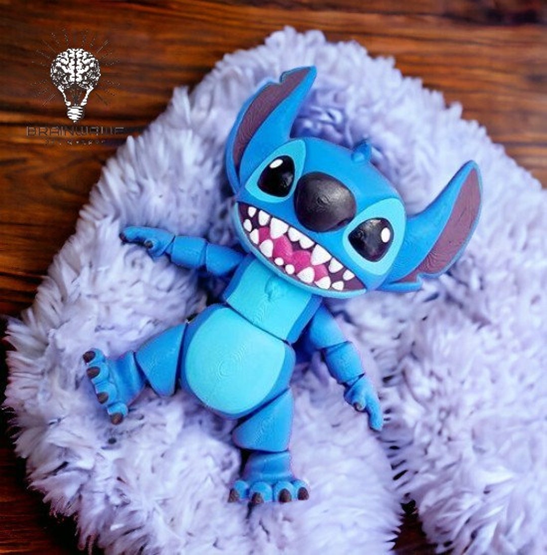 Flexi Stitch 3D STL and 3MF File - Articulated Stitch Figure - Print in ...