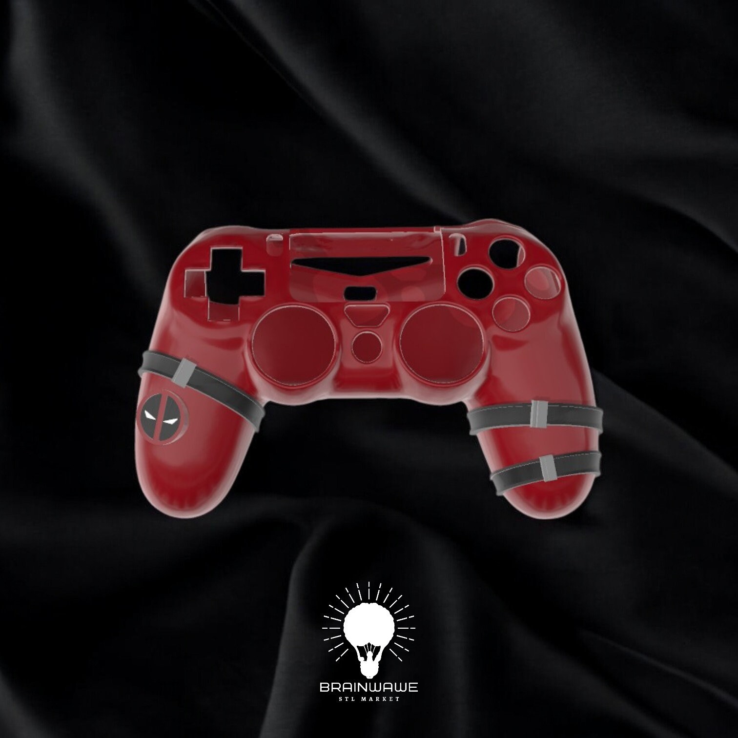 Deadpool PS4 Dualshock Case STL Files 3D Dualshock Case STL Files 3D ...