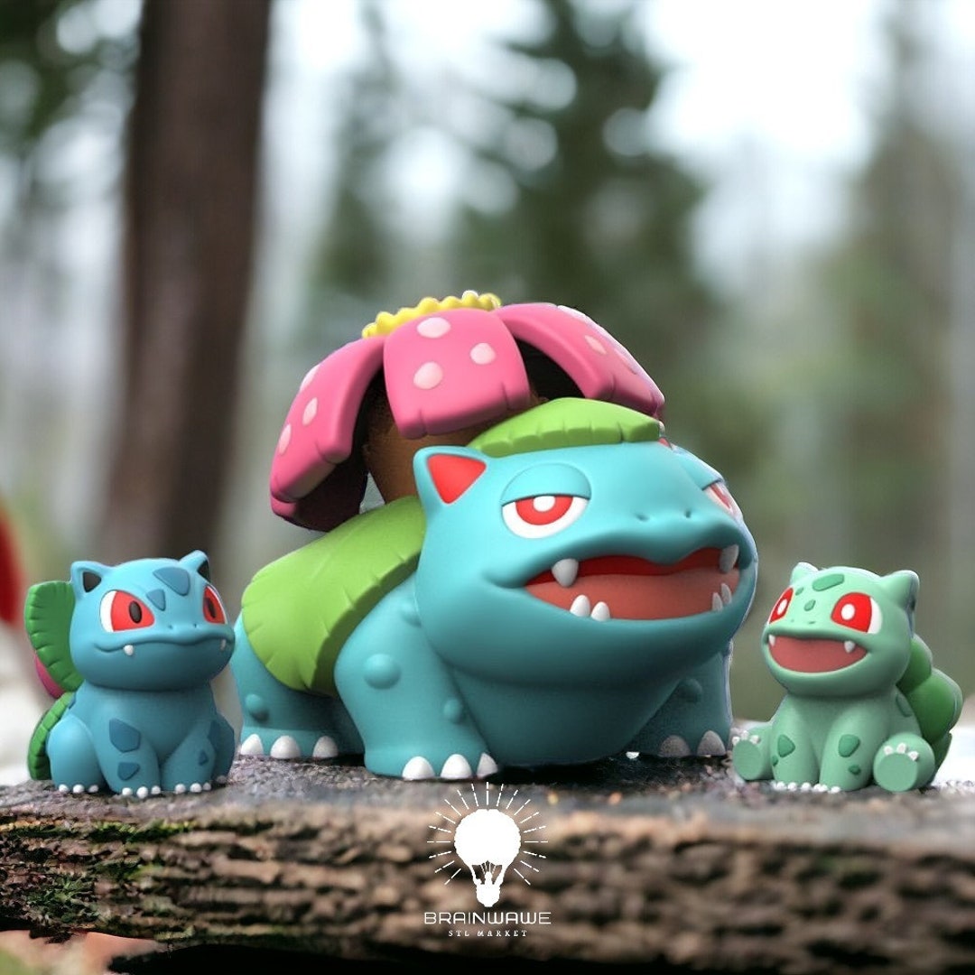 Pokemon Balbasaur Evolution 3D Stl Files - Bulbasaur - Ivysaur ...