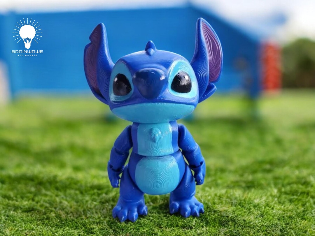 Flexi Stitch V2 3D STL and 3MF File - Articulated Stitch V2 Figure ...