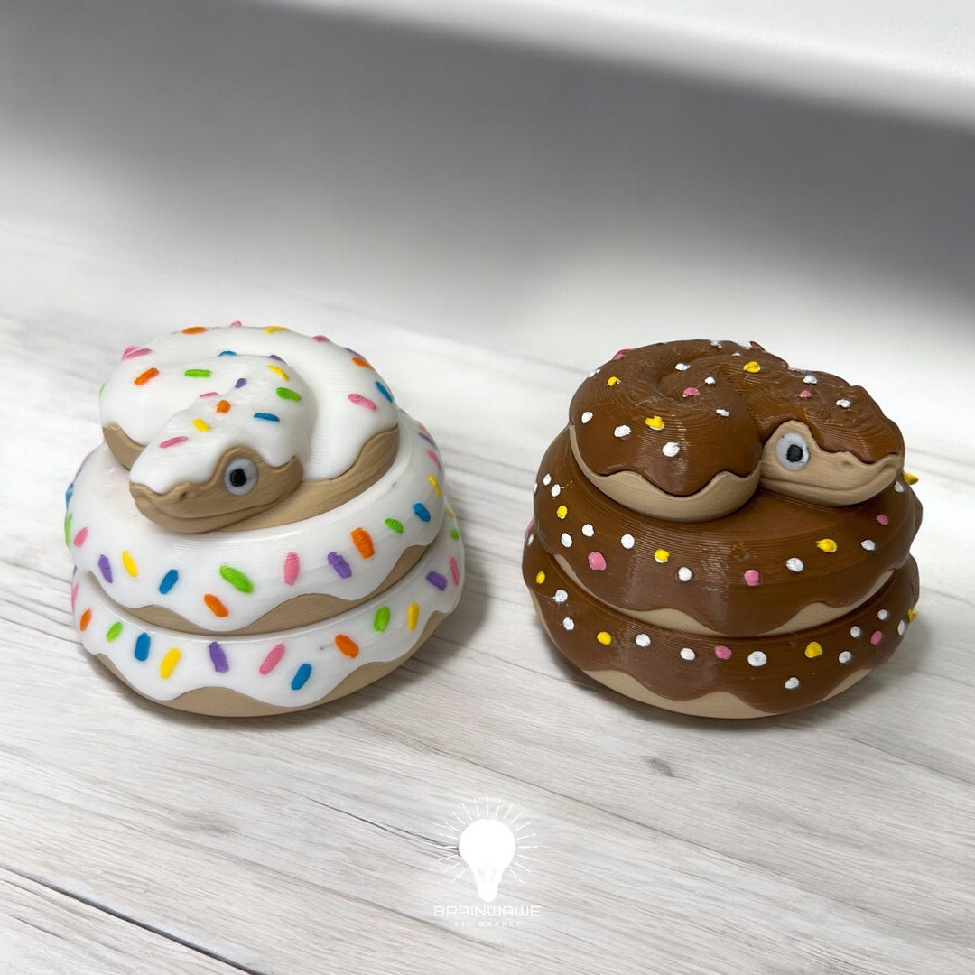 Donut Snake 3D Stl File - Print in Place - Easy to Print - Etsy