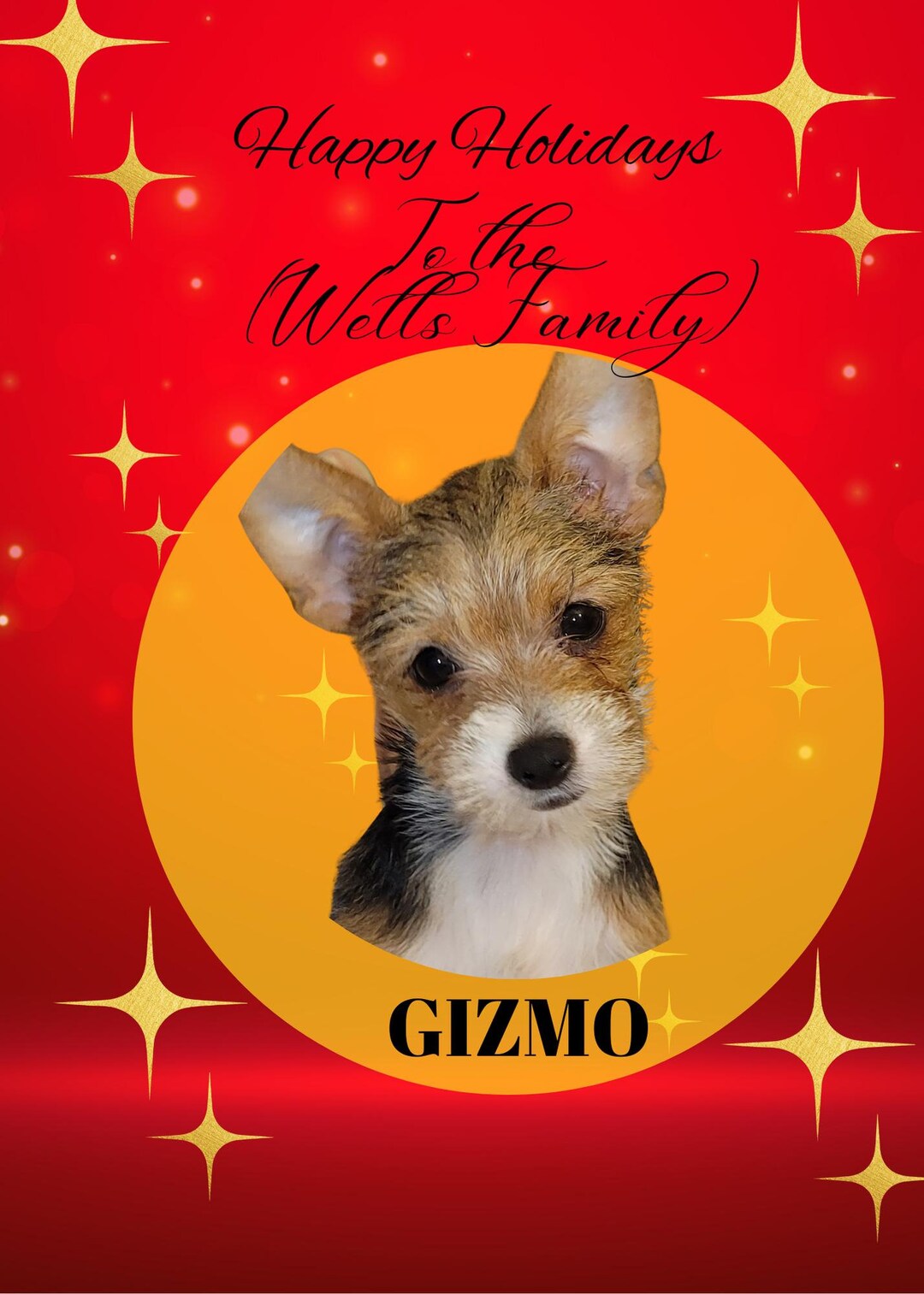 Custom Christmas Photo Card Digital Instant Download, Party Favors ...