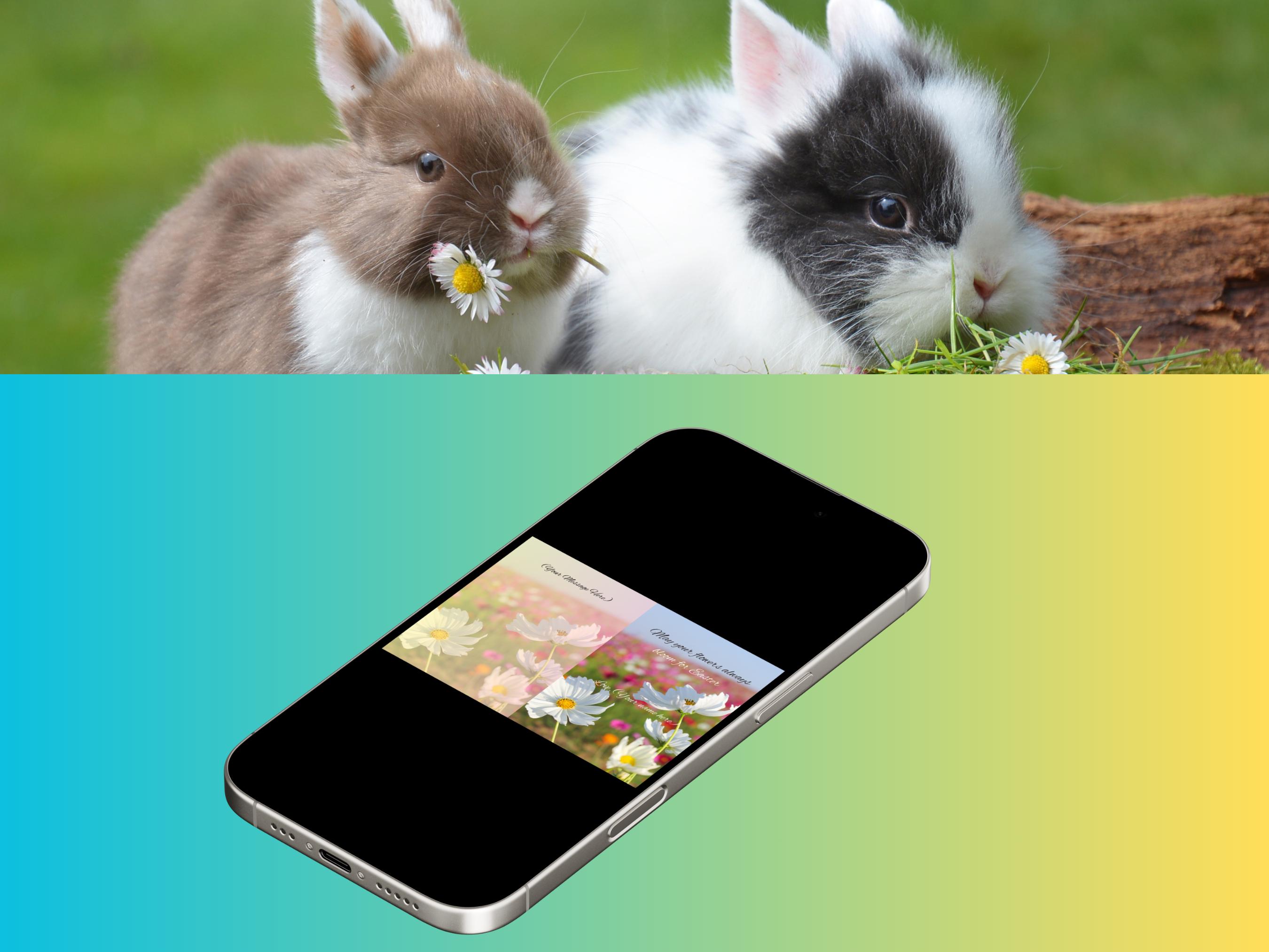 Editable Easter Floral Card Printable Easter Card Easter Greetings ...