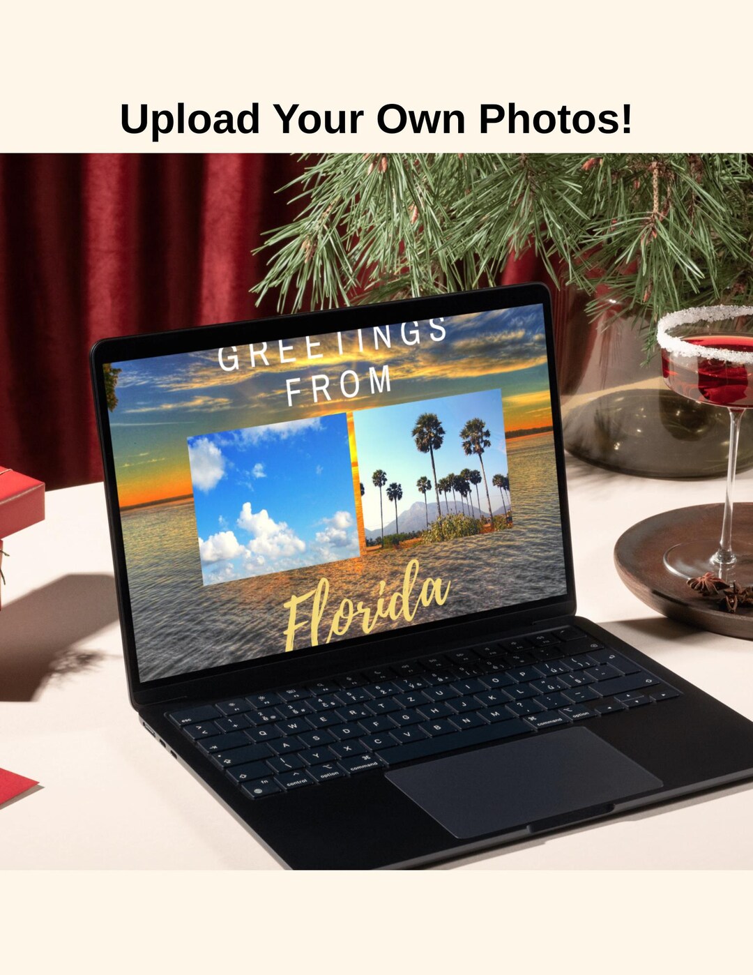 Florida Postcard Template: Customizable Photo Greetings (digital ...