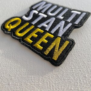 Multi Stan Queen Embroidered Patches, Sew on Patches, Patches for Bags ...