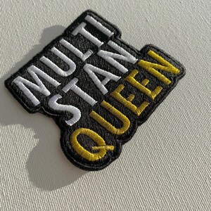 Multi Stan Queen Embroidered Patches, Sew on Patches, Patches for Bags ...