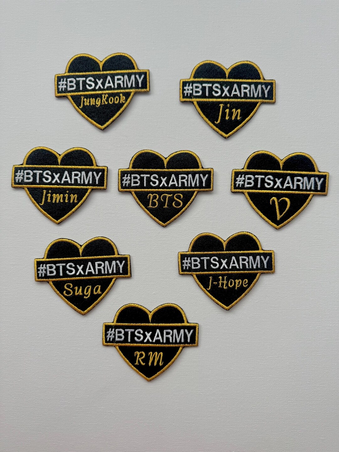 Btsxarmy Embroidered Patches, Sew on Patches, Patches for Bags, Patches ...