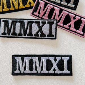 Personalised Roman Numeral Date Sew on Embroidered Patch, Patches for ...