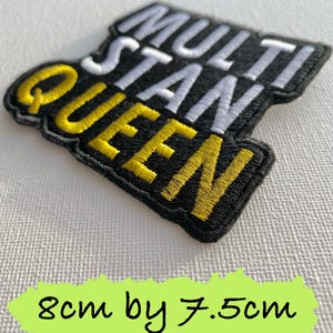 Multi Stan Queen Embroidered Patches, Sew on Patches, Patches for Bags ...