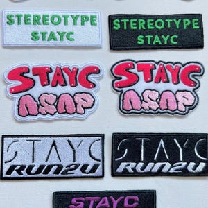 Stayc Logo Embroidered Patches, Sew on Patches, Patches for Bags ...