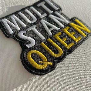 Multi Stan Queen Embroidered Patches, Sew on Patches, Patches for Bags ...