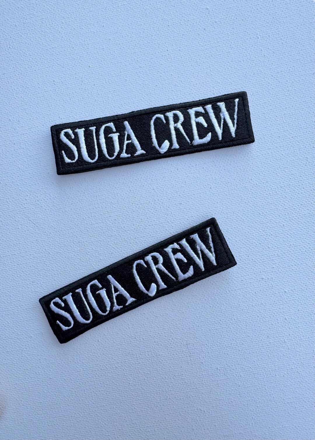 Suga Crew Embroidered Patches, Sew on Patches, Patches, Kpop Patch ...