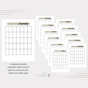 Printable Undated Planner Bundle | Daily, Weekly, and Monthly Planner ...