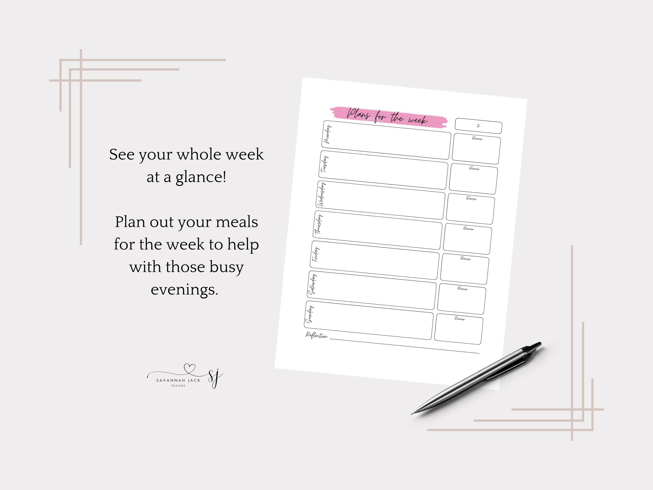 Printable Undated Planner Bundle | Daily, Weekly, and Monthly Planner ...