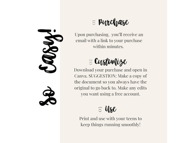 Teen Schedule Printable | Customizable Routine and Priorities for ...