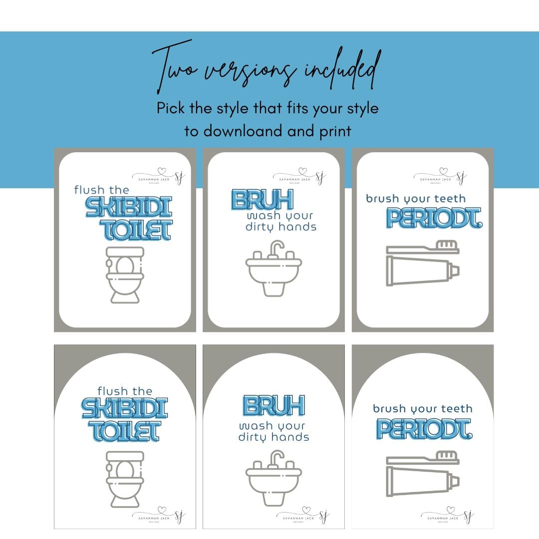 Printable Wall Art for Tween Bathroom Art for Teens Slang Words Wall ...