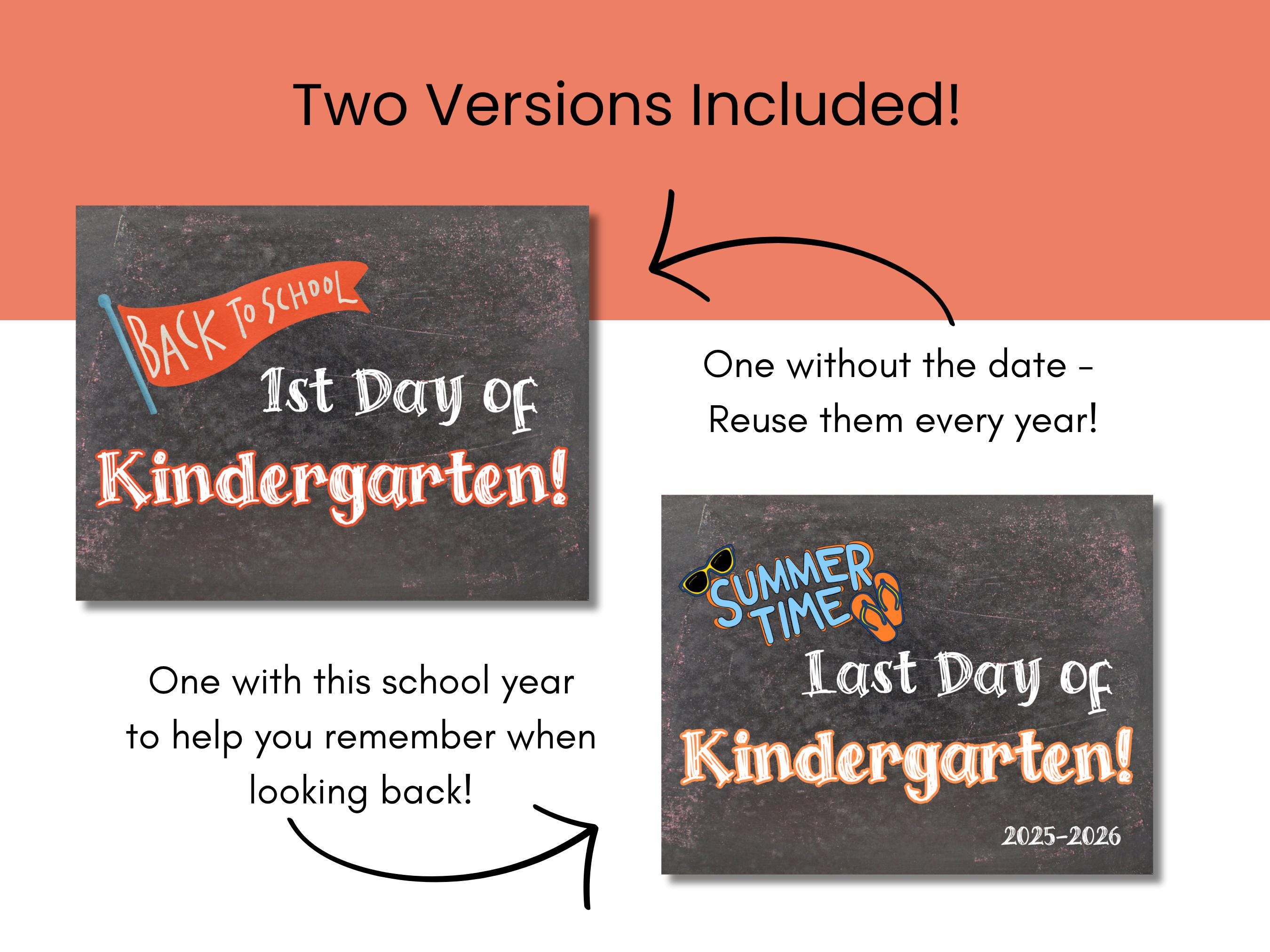 Printable Back to School Chalkboard Signs | First Day and Last Day ...