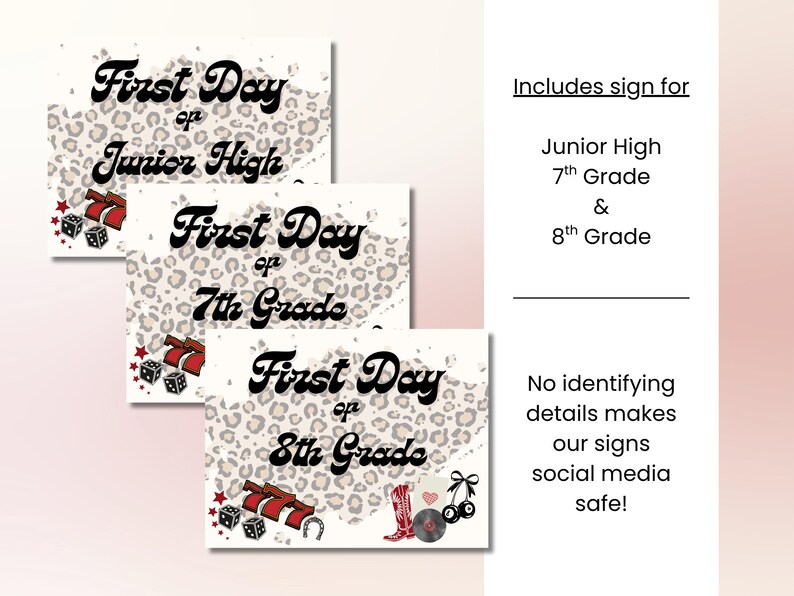 Stargirl Aesthetic First Day of School Sign | Junior High School Photo ...