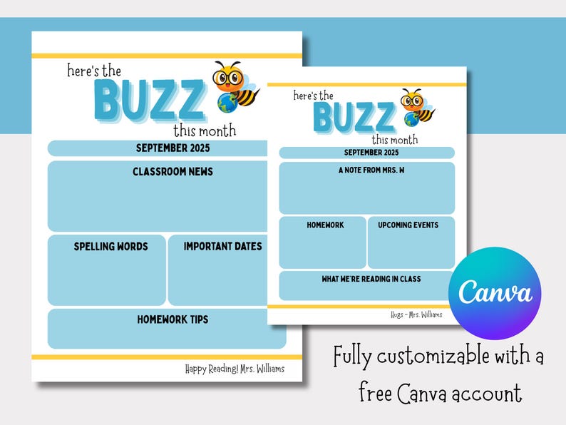 Back to School Packet | Printable Newsletter Templates | Customizable ...