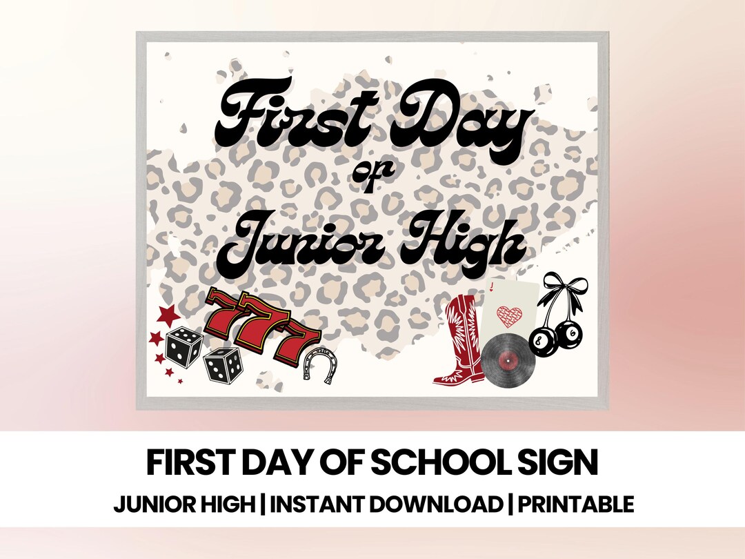 Stargirl Aesthetic First Day of School Sign | Junior High School Photo ...
