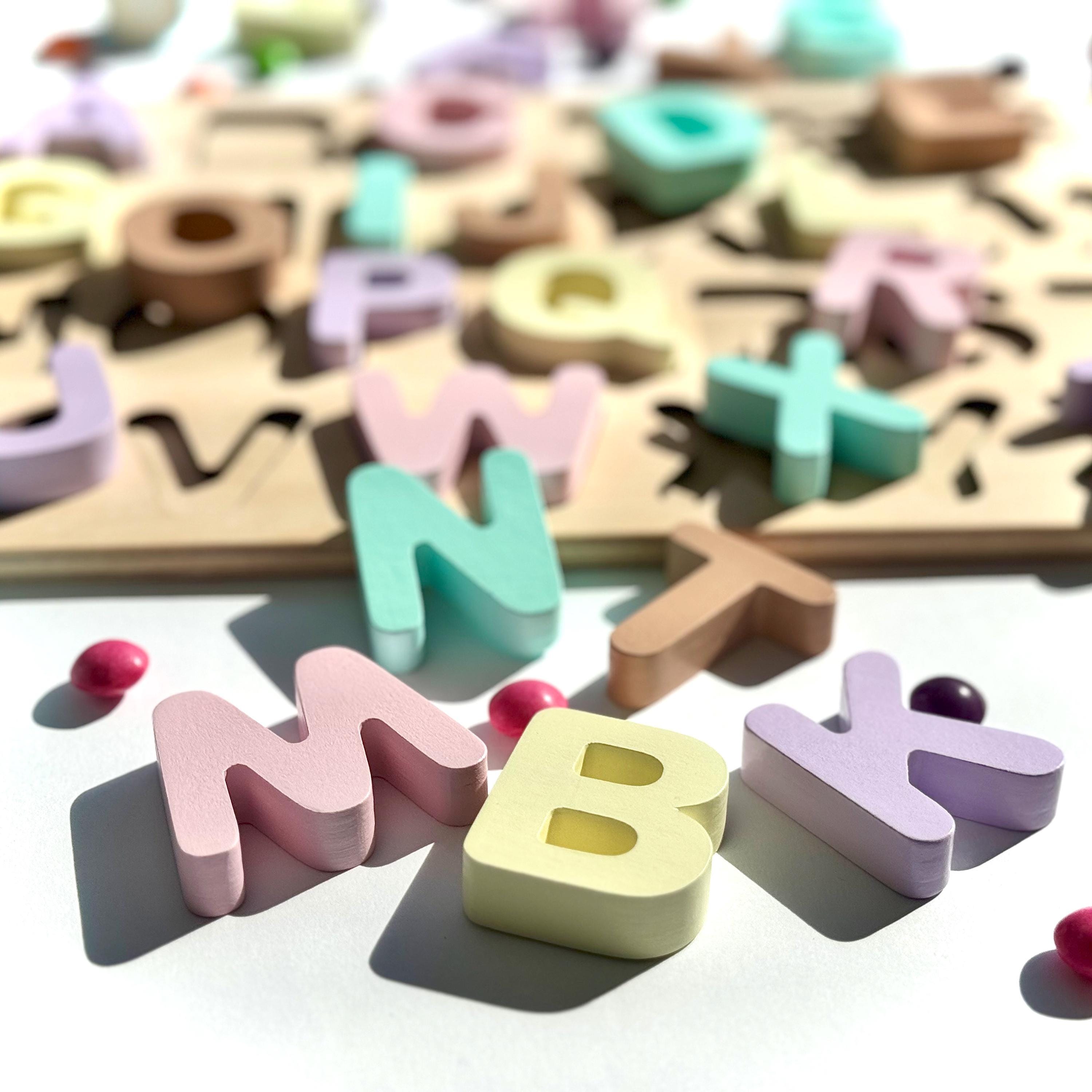 Wooden Alphabet Puzzle - Etsy
