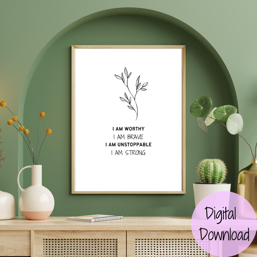 Affirmation Wall Art: Positive Classroom Decor (digital Download) - Etsy