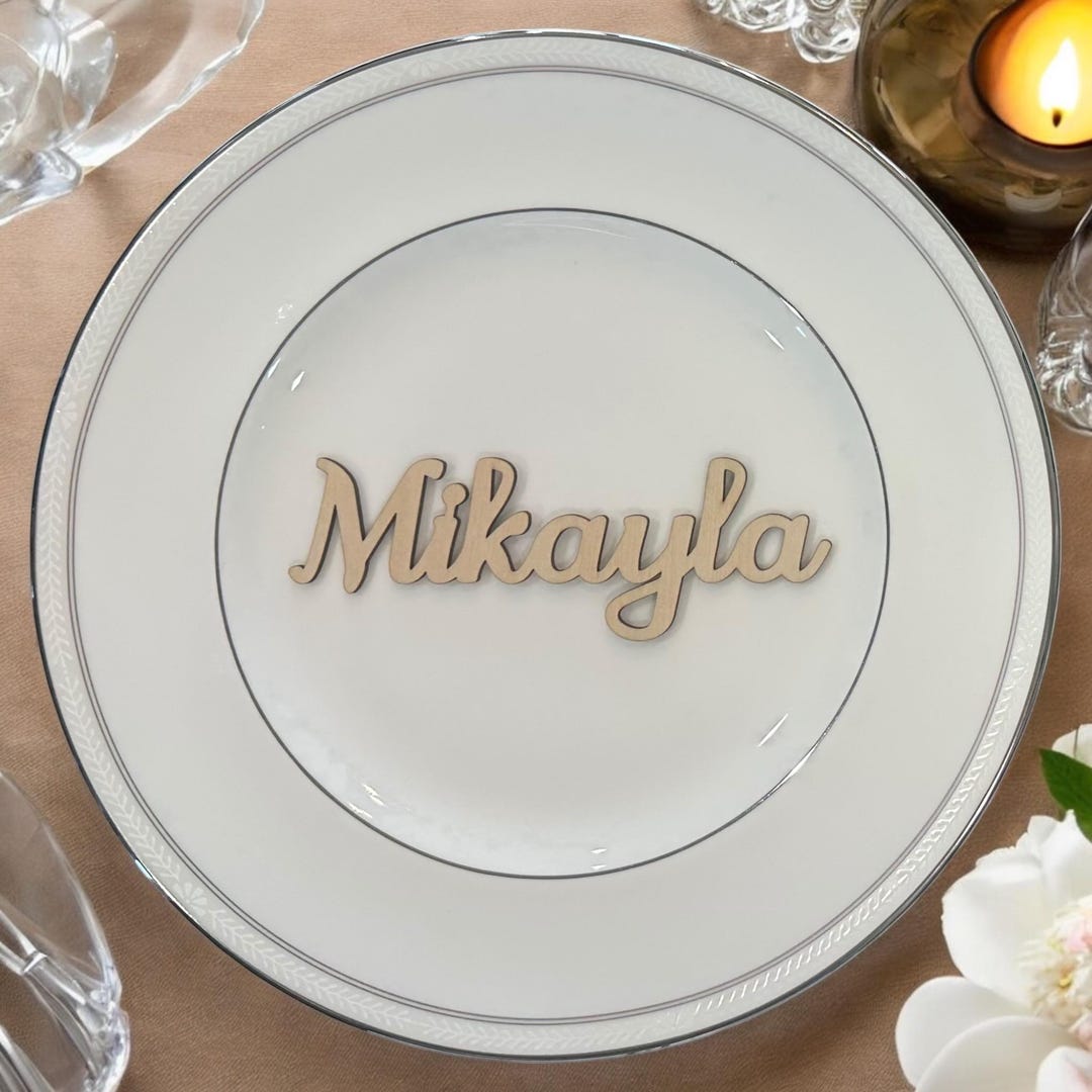 Laser Cut Name Sign Party Table Place Card Custom Gift Tag Personalized ...