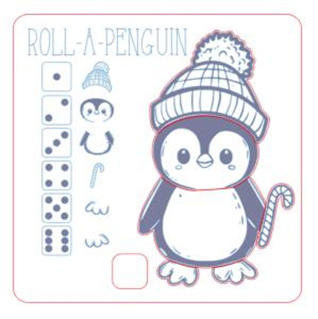 Digital Download Roll-a-penguin Dice Game Puzzle for Laser Cutting Dice ...