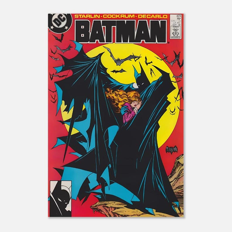 Batman Cover Art , DC Comic Superhero Print, Cool Wall Decor, Semi ...
