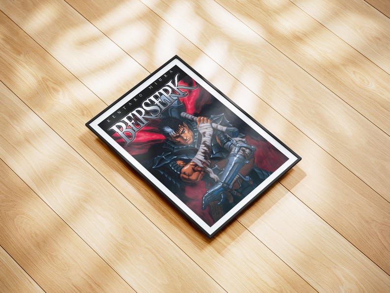 Berserk Manga Cover Art Print, Guts Anime Poster, Semi-glossy Paper ...