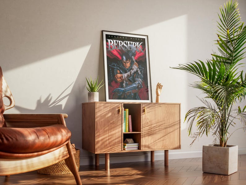 Berserk Manga Cover Art Print, Guts Anime Poster, Semi-glossy Paper ...