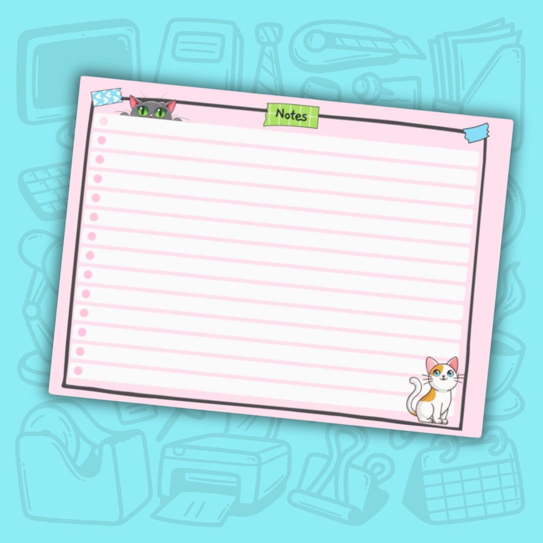 Meow World Post-it Note Pads | Cutest Cats Edition | Cute Sticky Notes ...