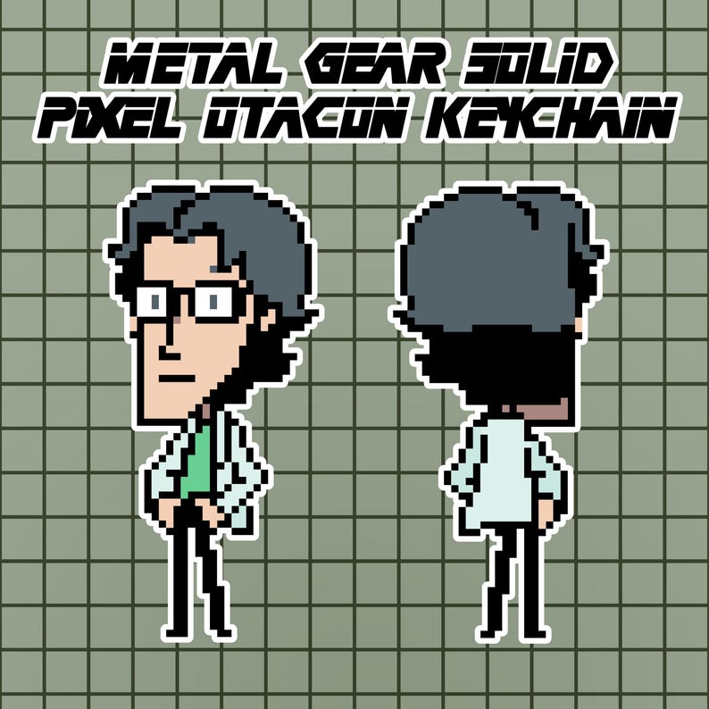 Metal Gear Solid Inspired Pixel Otacon Keychain - Etsy Australia
