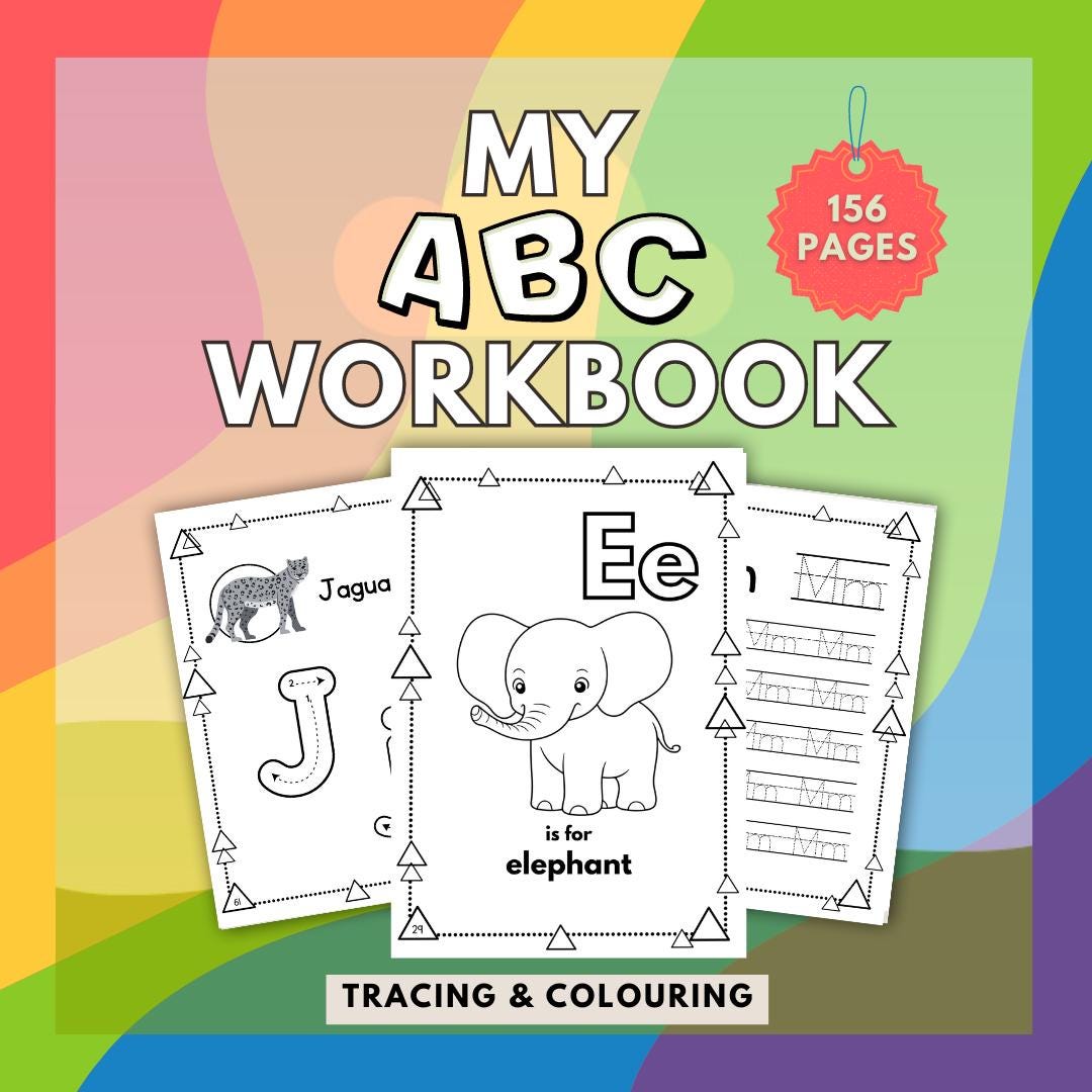 My ABC Workbook: Colouring & Tracing | Activity Book for Children Aged ...