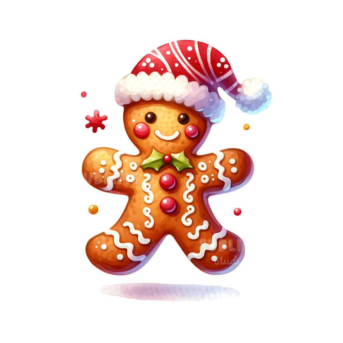 Aquarell Lebkuchen Clipart, 14 Lebkuchen Kekse JPG Bilder Clip Art ...